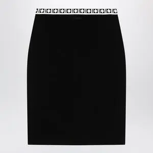 Versace Jacquard Viscose-blend Midi Skirt - Black