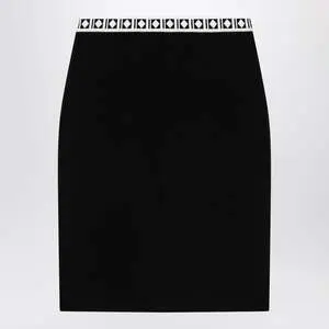 Versace Jacquard Viscose-blend Midi Skirt - Black