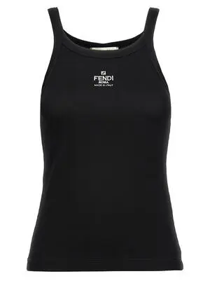 Fendi Logo Tank Top - Black