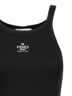 Fendi Logo Tank Top - Black