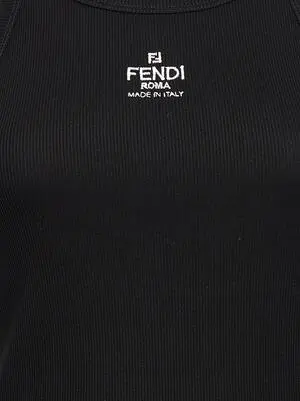 Fendi Logo Tank Top - Black
