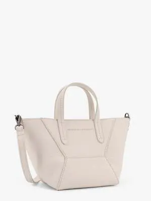 Brunello Cucinelli Duo Leather Crossbody Bag - White