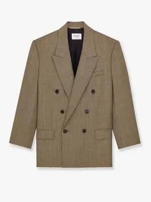 Saint Laurent Prince-of-wales Certified Wool Blazer - Multicolor