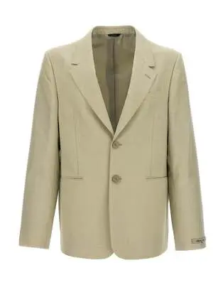Fendi Single-breasted Wool Blazer - Cream