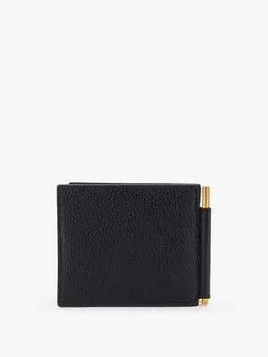 TOM FORD T-line Money Clip Leather Wallet