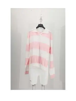 Dior Striped Polo Pullover - Pink