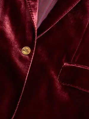 Etro Velvet Single-breasted Blazer Jacket