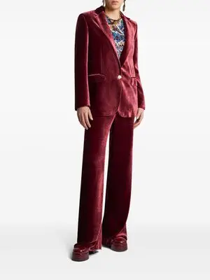 Etro Velvet Single-breasted Blazer Jacket
