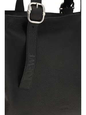 Loewe Loop Zipped Tote Bag - Black