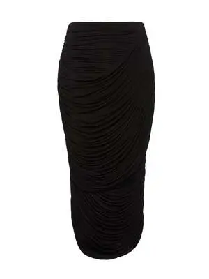 Magda Butrym Draped Midi Skirt - Black