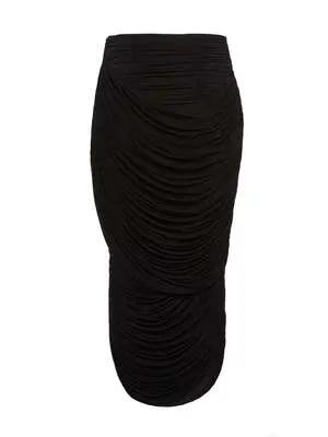 Magda Butrym Draped Midi Skirt - Black