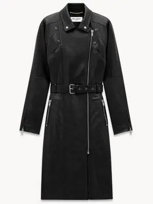 Saint Laurent Leather Coat