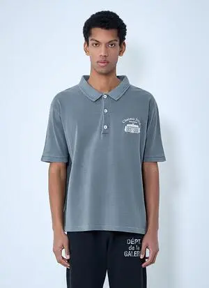 GALLERY DEPT. Embroidered Polo Shirt - Gray
