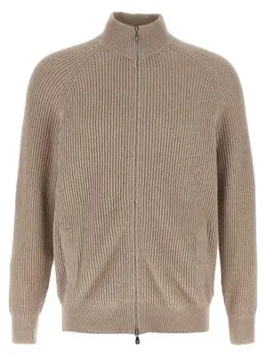 Brunello Cucinelli Zip Cardigan - Cream