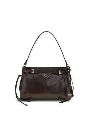 Prada Small Bonnie Handbag In Leather - Brown