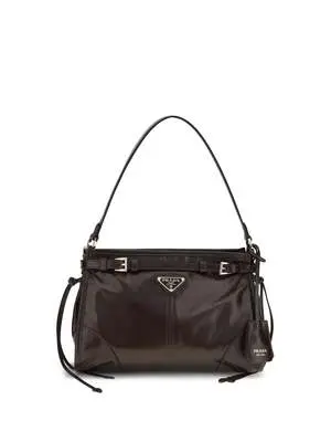 Prada Small Bonnie Handbag In Leather - Brown
