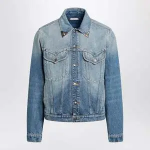 Versace Medium Stonewashed Denim Jacket - Blue