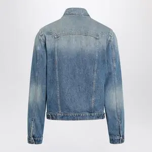 Versace Cotton Stonewashed Denim Jacket - Blue