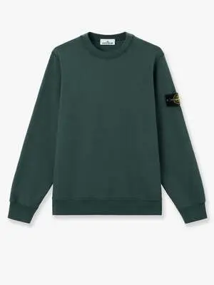 Stone Island Cotton Sweatshirt With Side Logo Patch - Multicolor