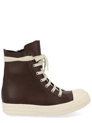 Rick Owens RICK OWENS Leather Sneaker Brown
