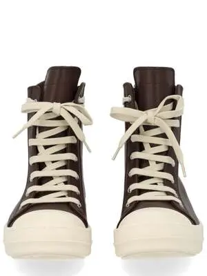 Rick Owens Leather Sneaker - Brown
