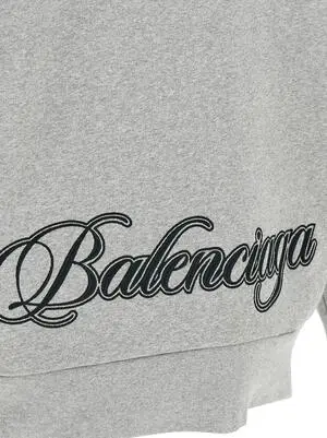 Balenciaga Cursive' Hoodie - Gray
