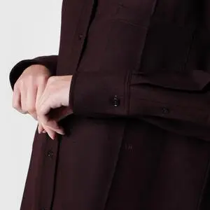 Victoria Beckham Virgin Wool Flannel Shirt - Purple