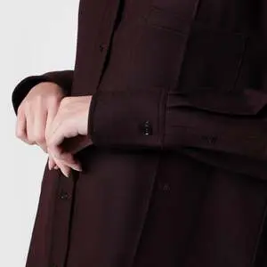 Victoria Beckham Virgin Wool Flannel Shirt - Purple