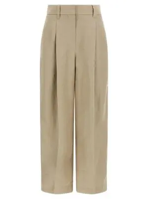 Brunello Cucinelli Linen Trousers - Cream