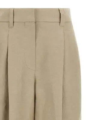 Brunello Cucinelli Linen Trousers - Cream