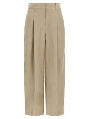 Brunello Cucinelli Linen Trousers - Cream