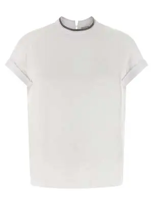 Brunello Cucinelli Monile Jersey T-shirt - White