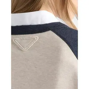 Prada Neutrals Tops Sweatshirts - Cream