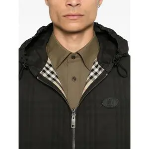 Burberry Check Pattern Hooded Jacket