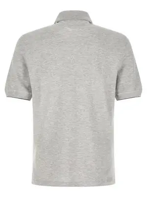 Brunello Cucinelli Logo Piqué Polo Shirt - Gray