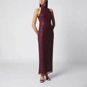 ROTATE BY BIRGER CHRISTENSEN Beaded Maxi Dress - Red