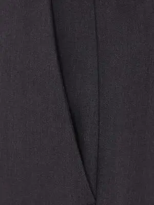 Prada Safety-pin Detail Wool Trousers - Gray