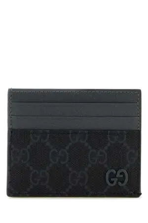 Gucci Gg Fabric And Leather Card Holder - Multicolor