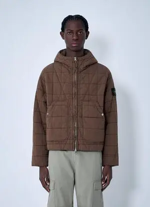 Stone Island Short Parka Jacket - Brown