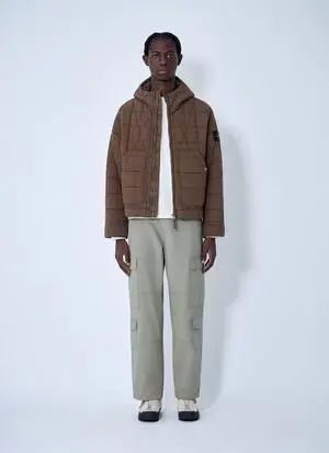 Stone Island Short Parka Jacket - Brown