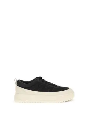 Moncler Altive Sneakers In Suede And Nubuck - Black