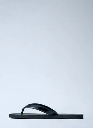 Prada Logo-embossed Leather Flip-flop Sandals