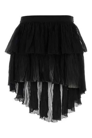 Blumarine Crepe Mini Skirt - Black