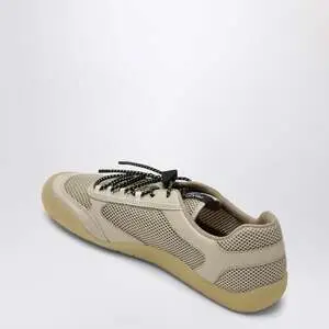 Prada Speedrock Sneakers In Desert Leather And Mesh - Cream