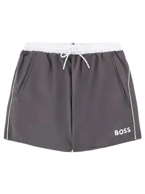 BOSS Swimsuit With Logo - Gray