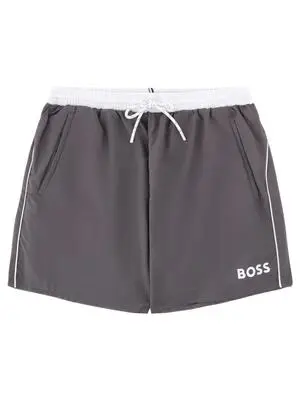BOSS Swimsuit With Logo - Gray