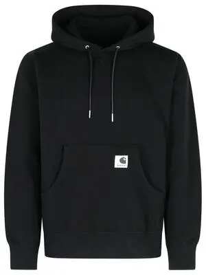 Sacai Charhartt Work In Progress' Cotton Sweatshirt - Black