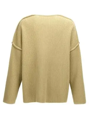 JIL SANDER Geometric Neckline Sweater - Green