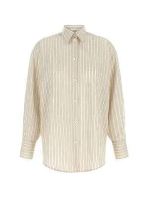 TOTEME Striped Oversized Shirt - Multicolor