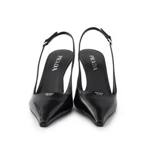 Prada Brushed Leather Slingback Pumps